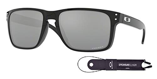 Oakley Holbrook XL OO9417 941716 59M Polished Black/Prizm Black Sunglasses For Men+BUNDLE Accessory Leash Kit + BUNDLE with Designer iWear Care Kit