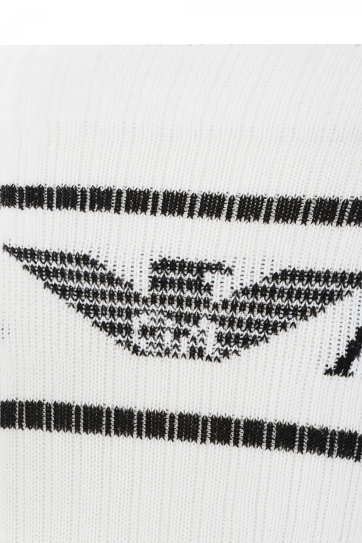 Emporio Armani Men's Sporty 3-Pack Short Socks, White, One Size