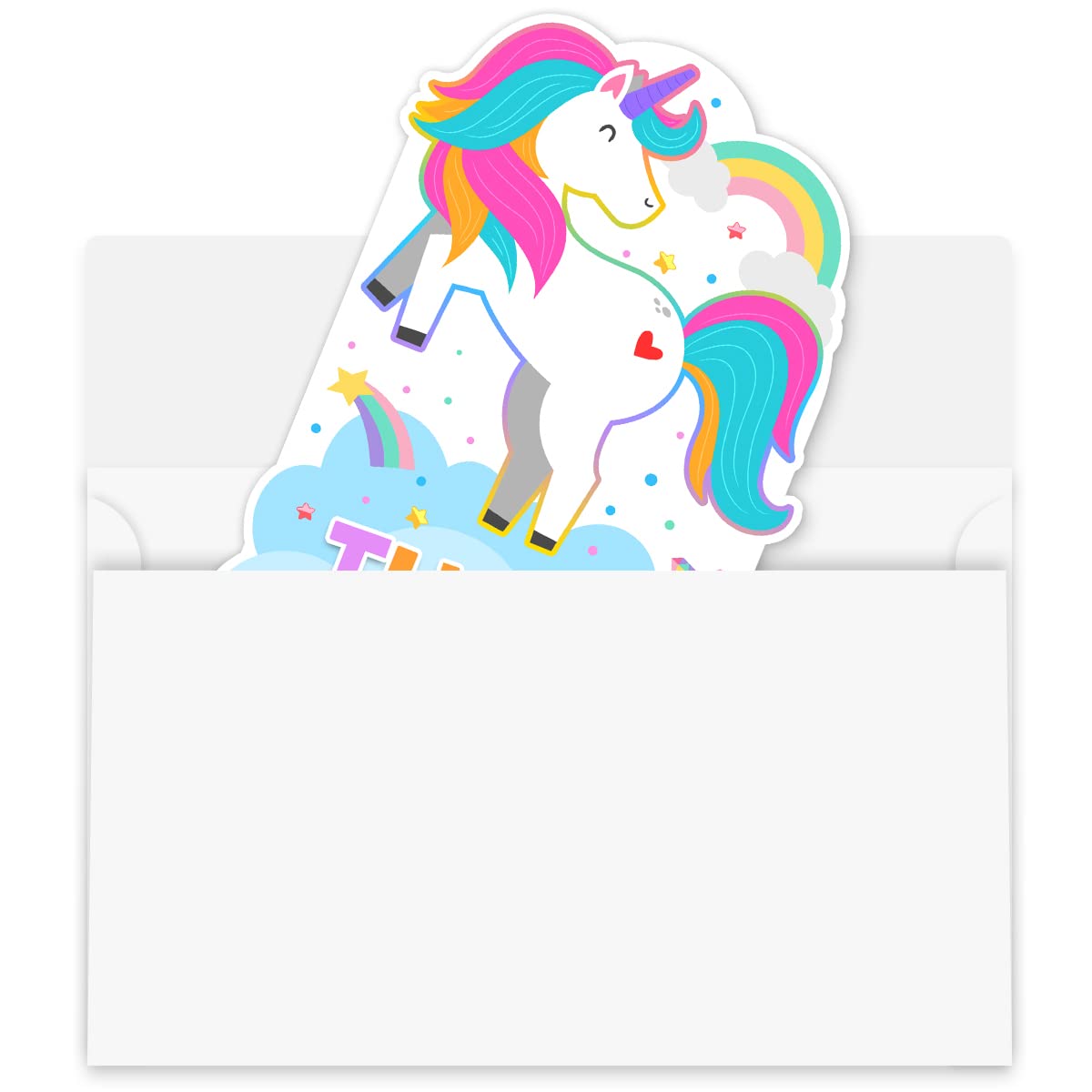 Simimi art Unicorn Kids Thank You Cards, Fill In Thank You Notes For Kid, 30 Thank You Cards 30 Envelopes