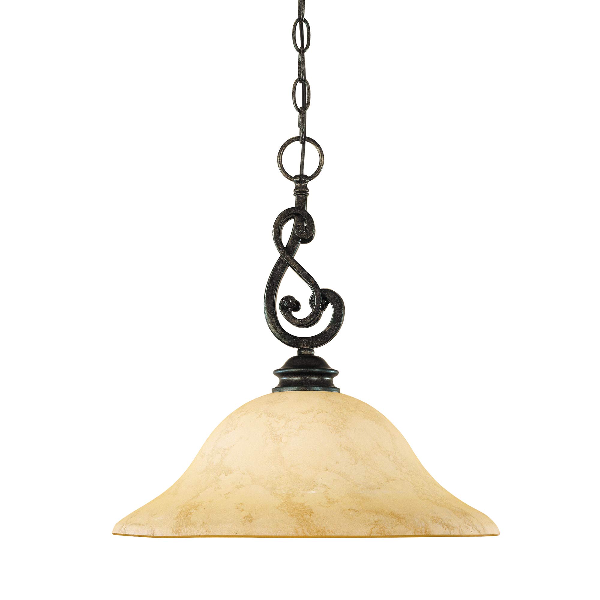 Designers Fountain 81832-FSN Mendocino Down Pendant, Forged Sienna