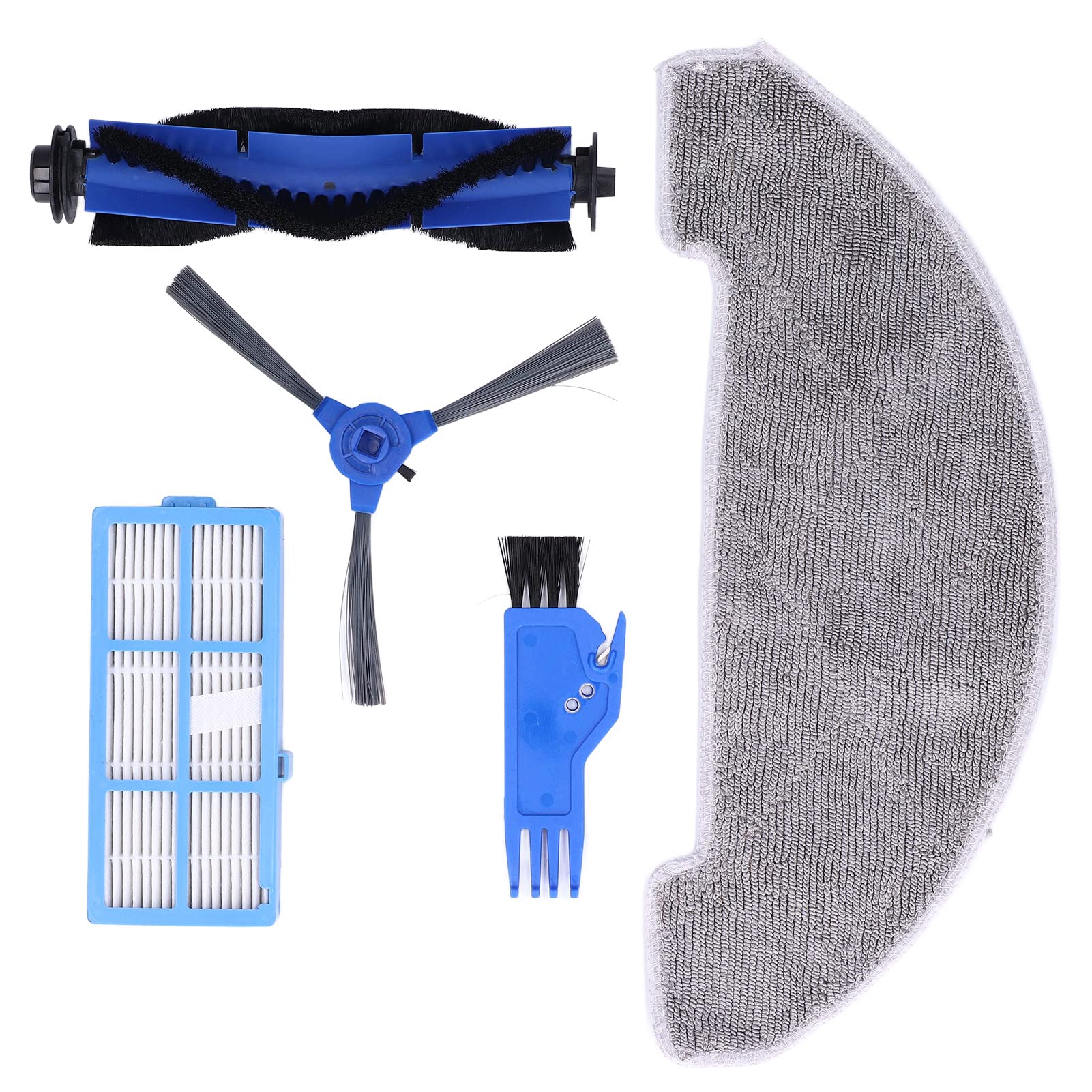 Haofy Robotic Vacuum Cleaner Filters Accessory, Replacement Parts Compatible with Proscenic 850T Suits, Robotic Vacuum Cleaner Kit, with Side Brush Rag Filter Main Brush