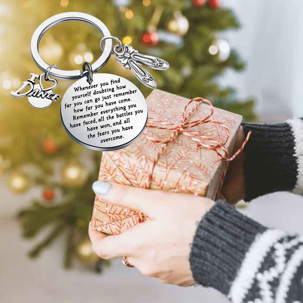 Encouragement Gifts Dancer Keychain Dance Themed Jewelry Dance Team Gift (Dancer whenever)