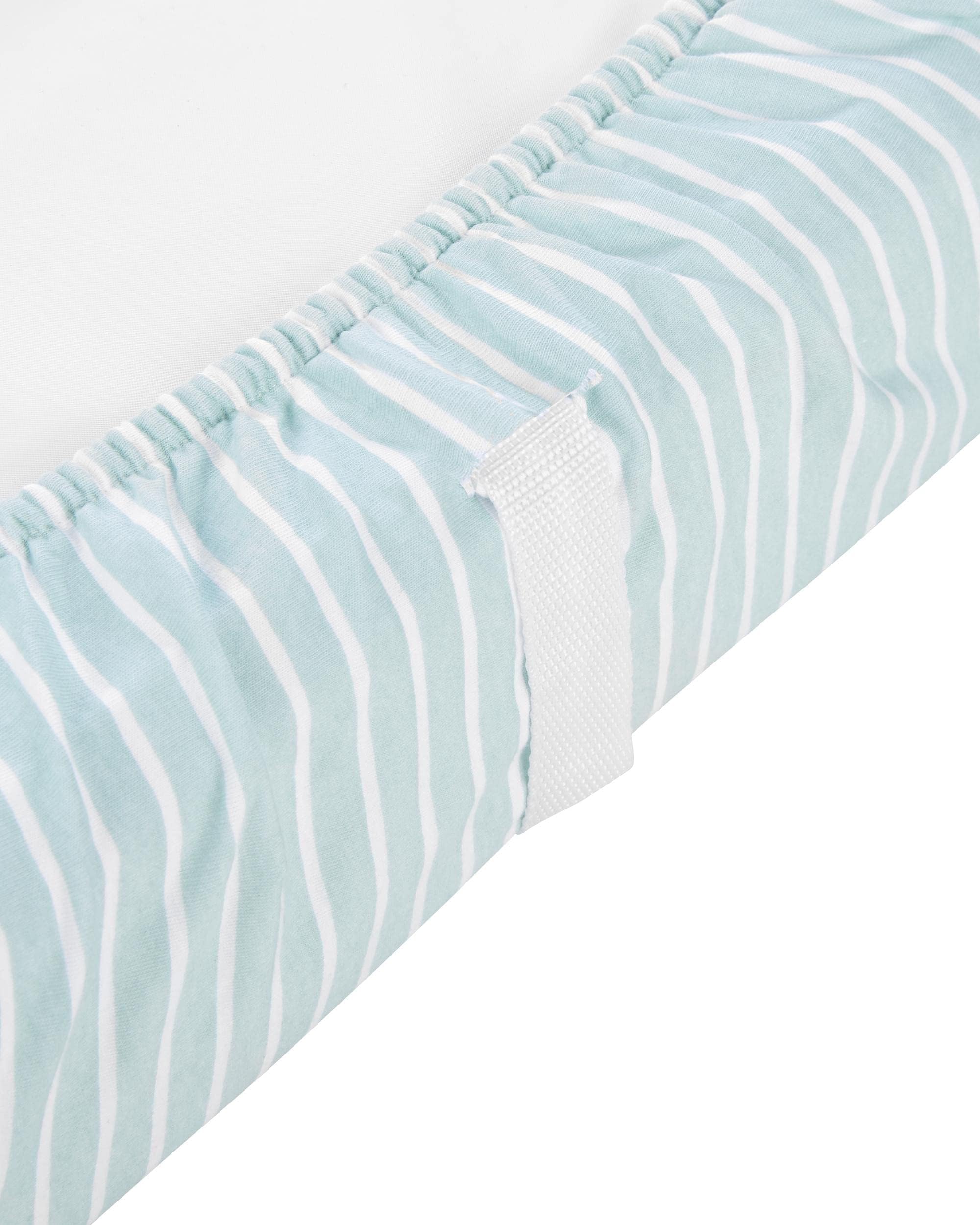Simple Joys by Carter's Baby 2-Pack Cotton Changing Pad Covers, Stripe/Avocados, One Size