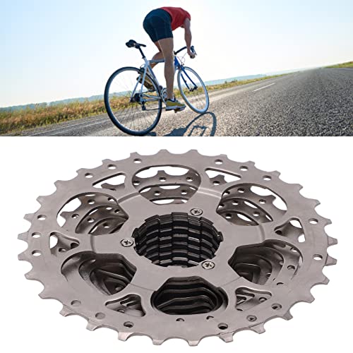CUTULAMO 10 Speed Cassette, Hollow 11?30T Road Bike Cassette Multi Layer Electroplating Steel Steady Rotation for Folding