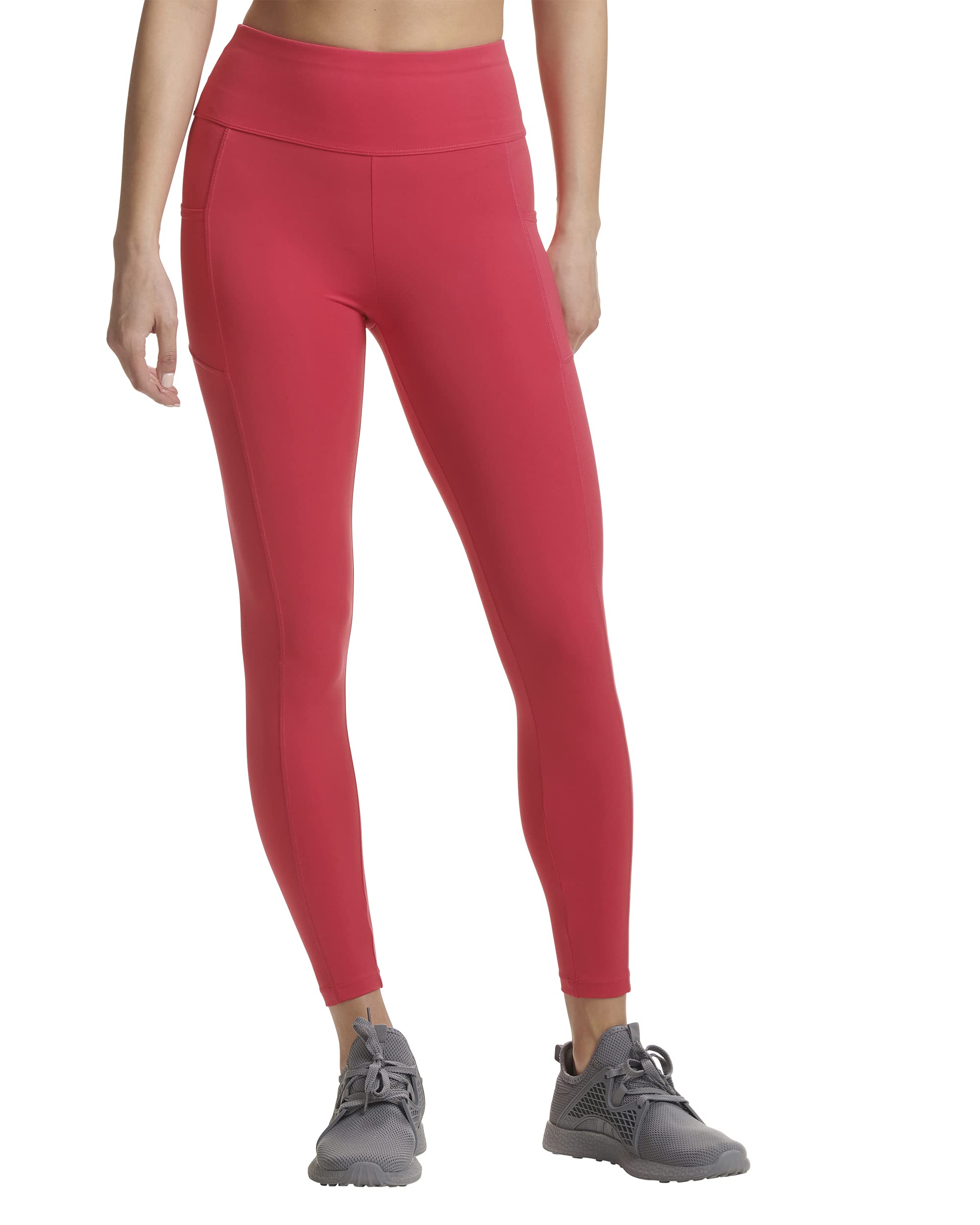 Spalding Women's Activewear 26 inch Inseam Legging with Pockets, Azalea, XL