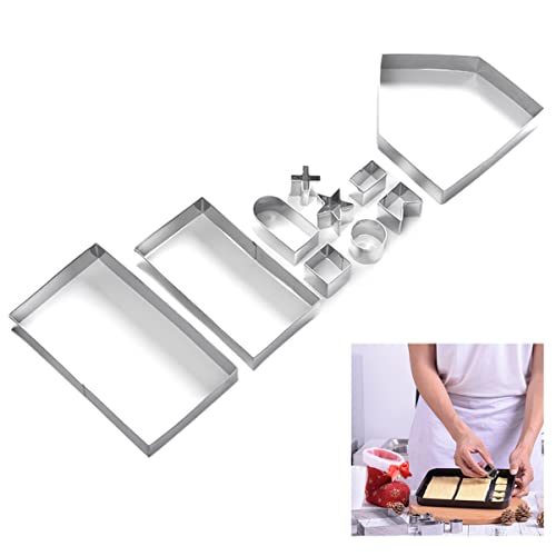 Hemoton 20 Pcs Christmas Baking Cutters Gingerbread House Cookie Cutter Chocolate House Cutter Stainless Steel Cookie Cutter Cookie Molds Christmas Cake Mould Small Cake Mold 3d