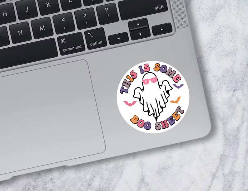 Miraki This Is Some Boo Sheet Sticker, Ghost Sticker, Halloween Stickers, Cute Spooky Sticker, Water Assitant Die-Cut Vinyl Funny Decals for Laptop, Phone, Water Bottles, Kindle Sticker