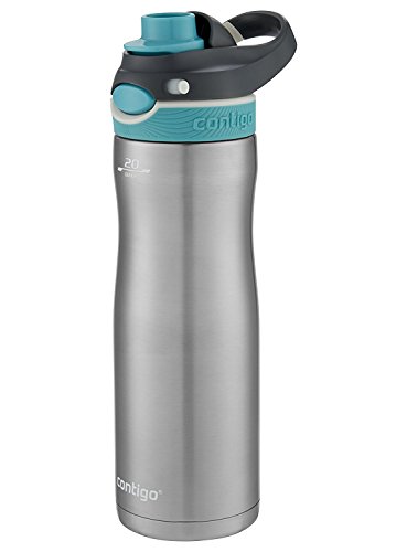 Contigo AUTOSPOUT Chug Chill Vacuum-Insulated Stainless Steel Water Bottle, 20 oz., Scuba Lid, SS/Scuba