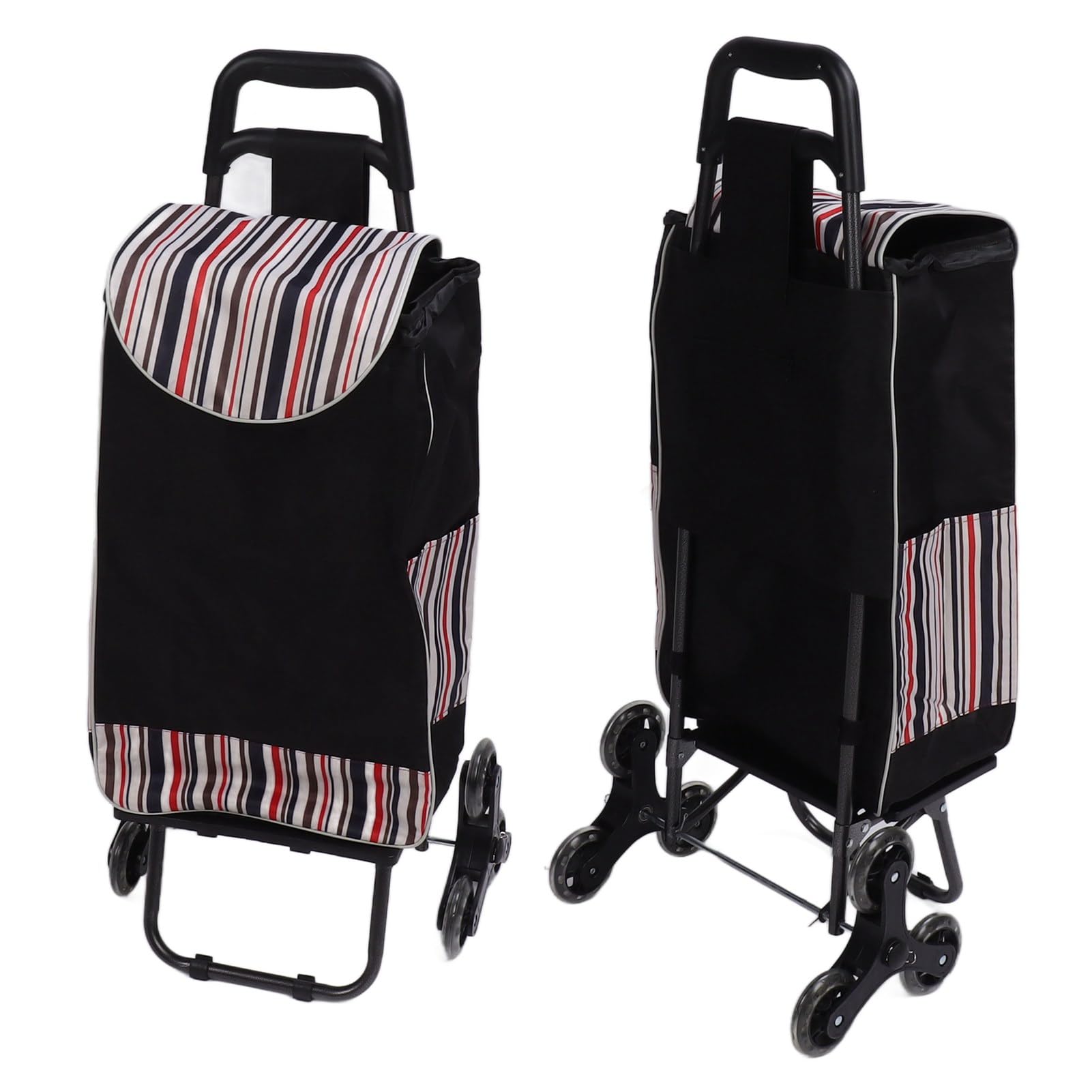 Generic Hand Truck, Easy to Push Wheel Shopping Cart with Bag for Moving (Black Strip), Genericha42kxy1gn-12