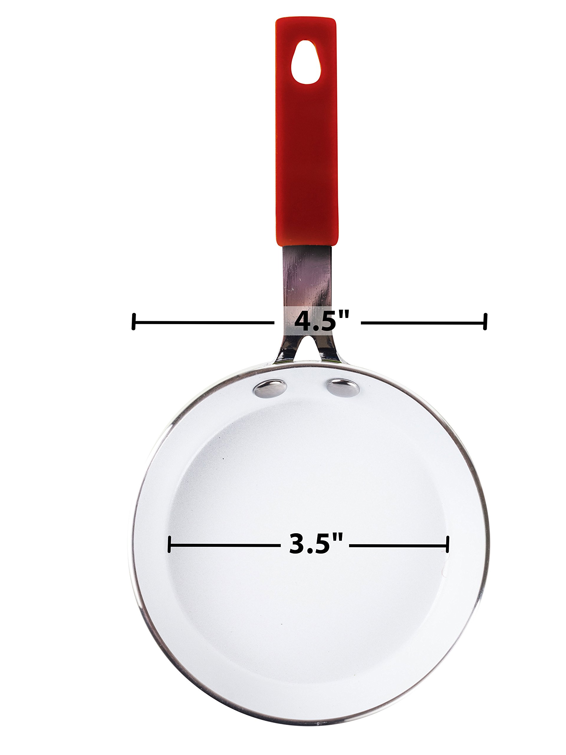 Good Living 3.5" Fast-Heating Aluminum Single-Egg Pan, Colors Vary, 1-Pack