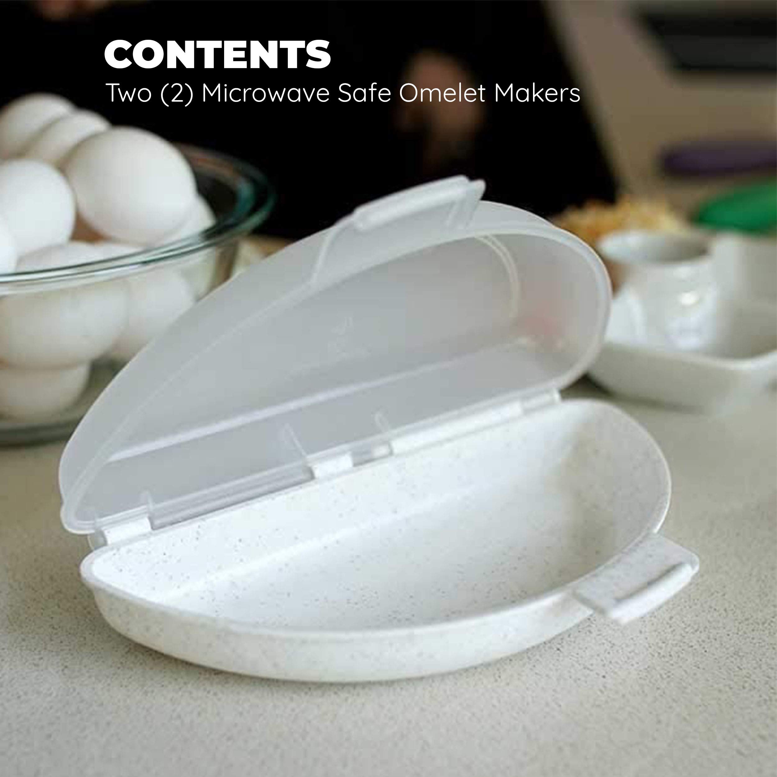 Good Living Microwave Omelet Maker, Quick and Easy Omelets, No Oil or Butter Needed, Dishwasher Safe #16835, 2-Pack