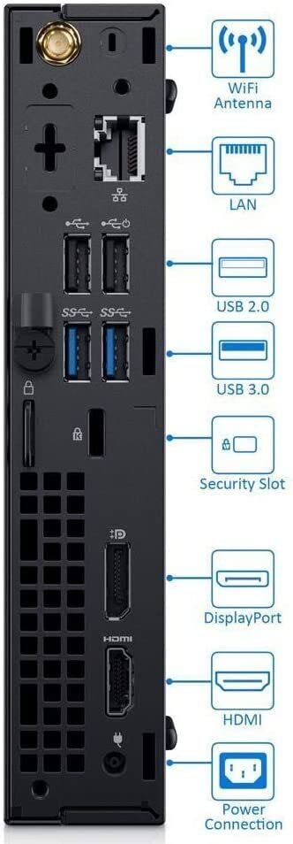 Dell Optiplex 3060 MFF Micro Form Factor (MFF) Desktop, 8th Gen Intel Core i5-8400T, 16GB RAM, 512GB SSD, Intel UHD Graphics 630, WiFi, Windows 10 Pro (Renewed)