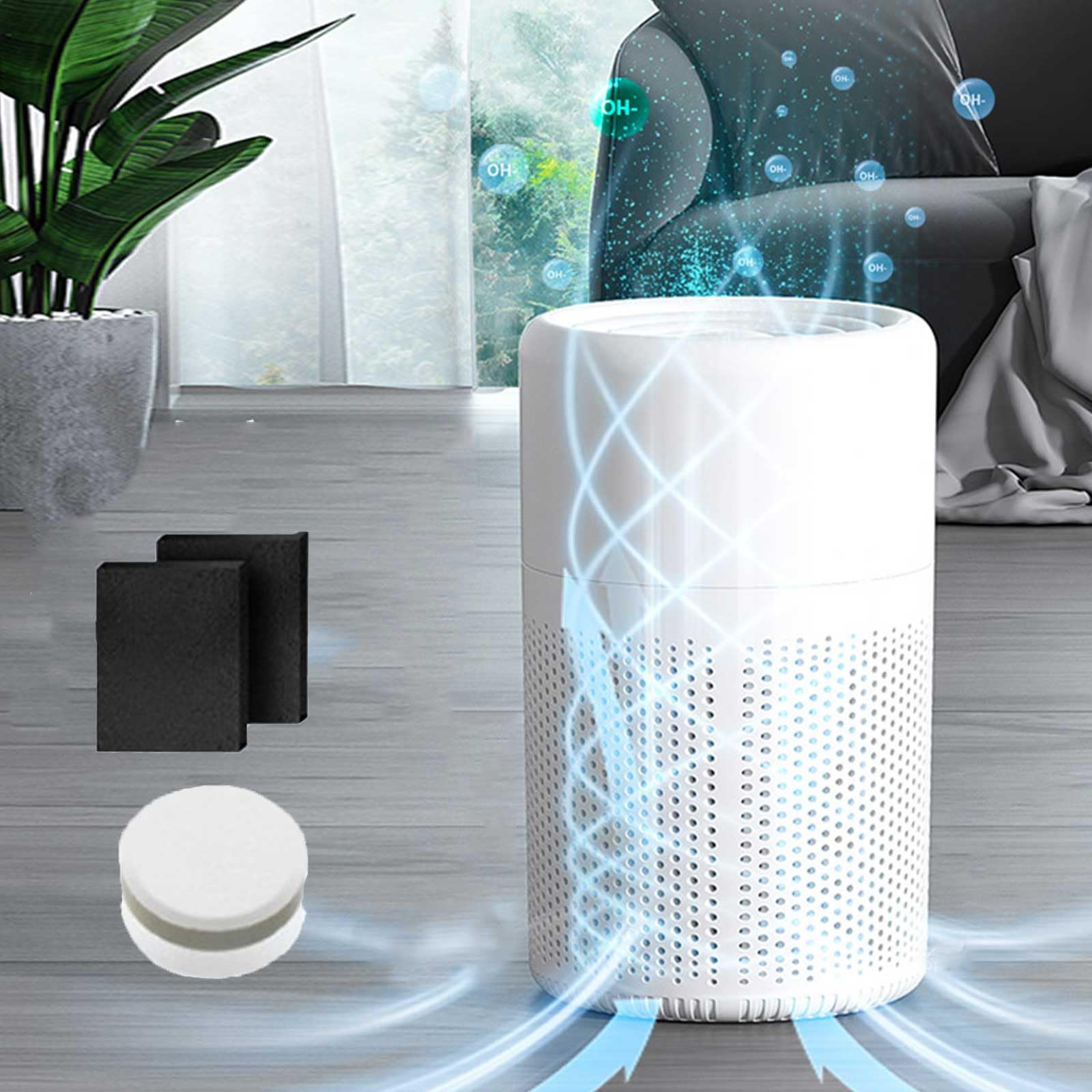 Generic ππ’πππππππ for Home ππ’πππππππ Cleaner for Hair Smell Portable ππ’πππππππ for Bedroom Office Living Room π΄ππ ππ’πππππππ for Bedroom Today 2024, White