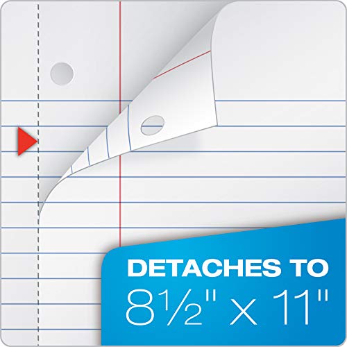 Oxford Spiral Notebook 3 Pack, 3 Subject, Wide Rule, Durable Plastic Covers, Strong Coil, 3 Pockets, 8.5 x 11, 150 Sheets, Red, Green, Blue (89804)