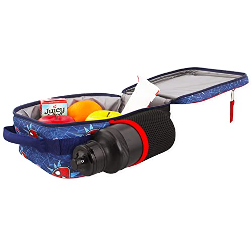 Spiderman Lunch Box for Boys Set - Spiderman Lunch Box, Water Bottle, Backpack Clip, Stickers, More | Spiderman Lunch Bag