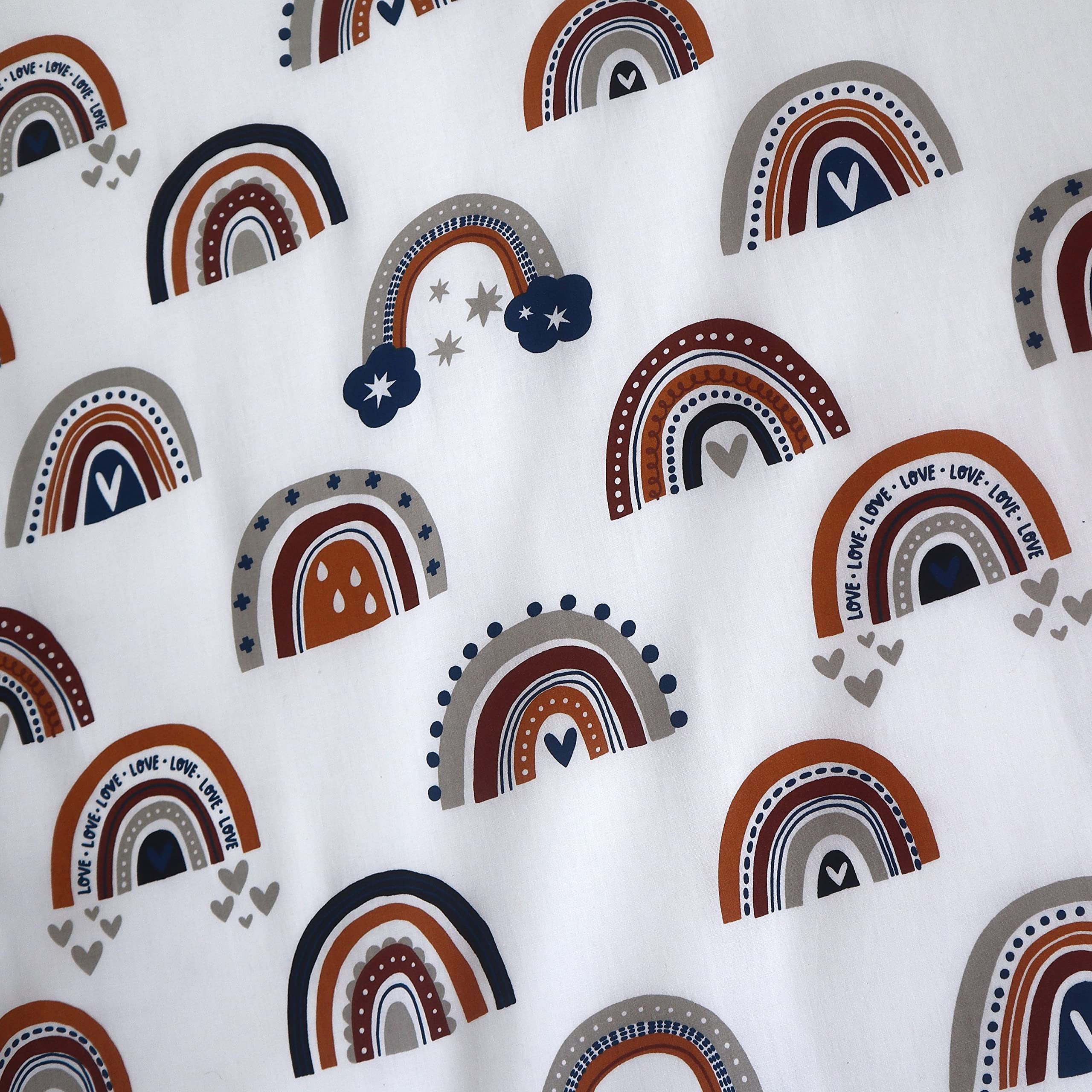 Happy Little Bubs - Fitted Crib Sheet - Cotton - Crib Mattress Sheet - Boho Sheets - Crib Fitted Sheet - Toddler Bed Sheets - Girl Crib Sheets - Boho Crib Sheet - Baby Crib Sheets 52”x28”x8” (Love)