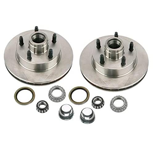 Speedway Motors 1949-54 Chevy Car/53-62 Corvette Front Disc Brake Conversion Kit: 11" Vented Rotors, 2.5" Piston Calipers, 5x4.75" Bolt Pattern, Enhances Classic Chevy Braking Performance
