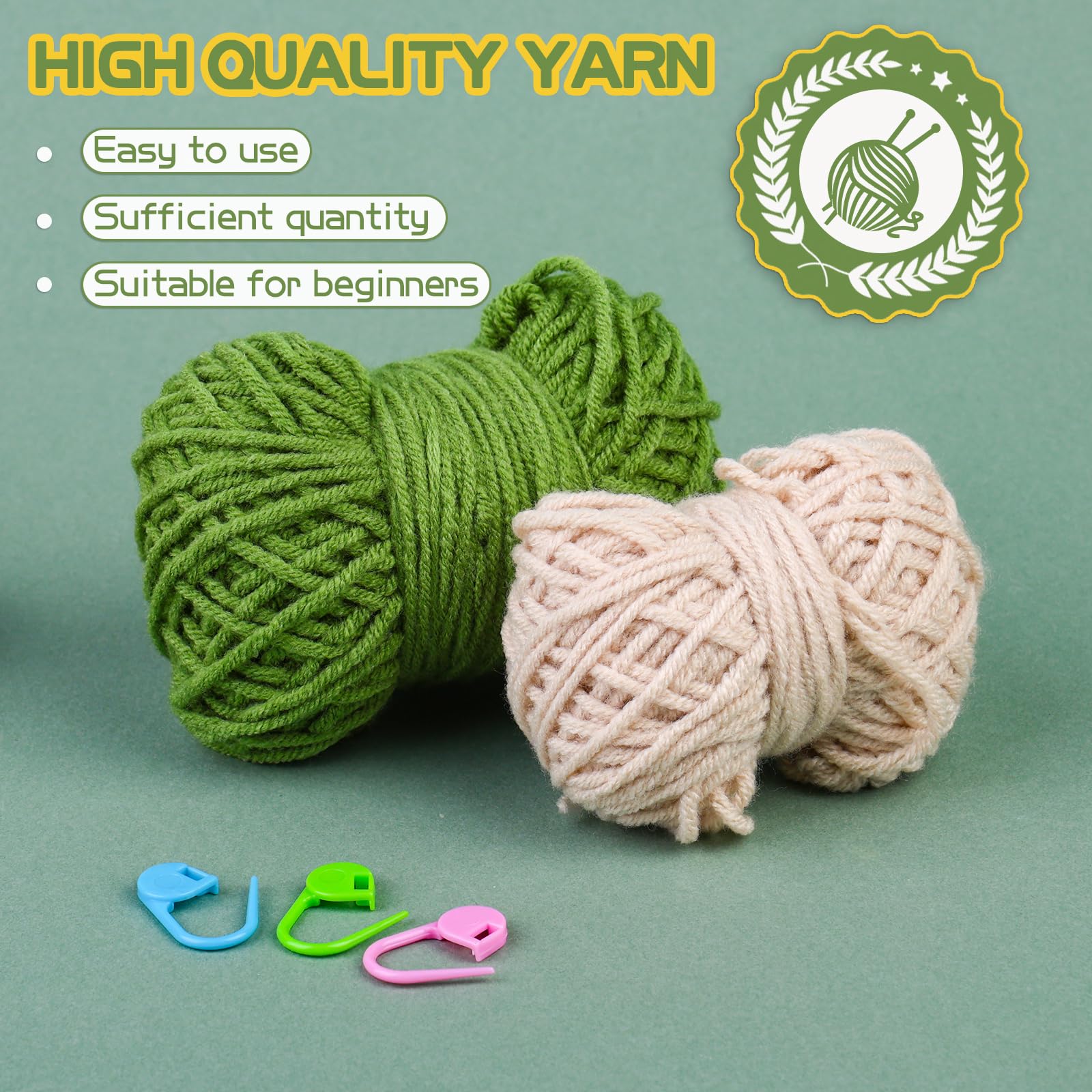 kdafio Crochet Kit for Beginners, Hanging Potted Plants Crochet Starter Kit with Step-by-Step Instructions and Video Tutorials Complete Crochet Kit for Beginners Decoration (Green Apple Plants)