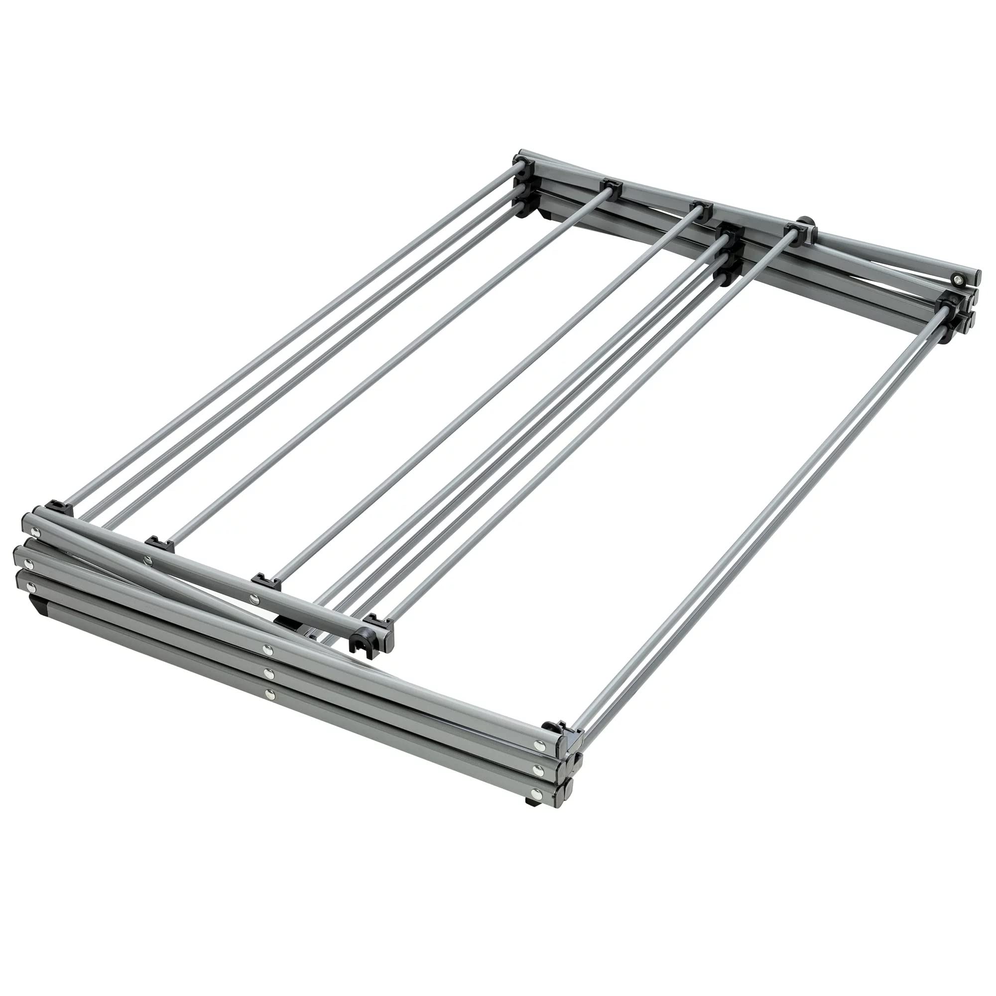 JvziA Oversized Collapsible Steel Laundry Drying Rack, Household Indoor Folding Clothes Drying Rack, Dry Laundry and Hang Clothes,Towel Rack, Sliver