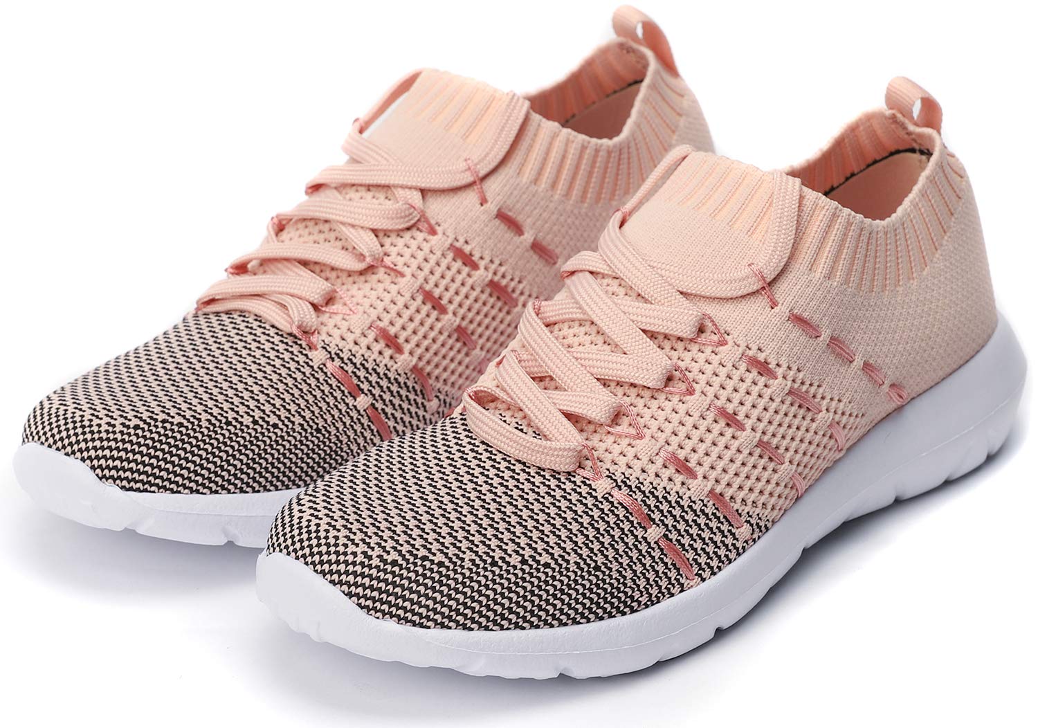 EvinTer Women's Running Shoes Lightweight Comfortable Mesh Sports Shoes Casual Walking Athletic Sneakers Black/Pink