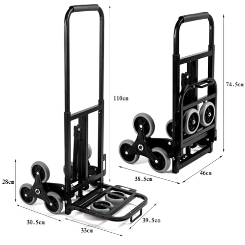 Generic Telescoping Handle Hand Truck Dolly with Wheels Heavy Duty Folding Dolly for Heavy Things Moving,Can Hold 330 Lbs