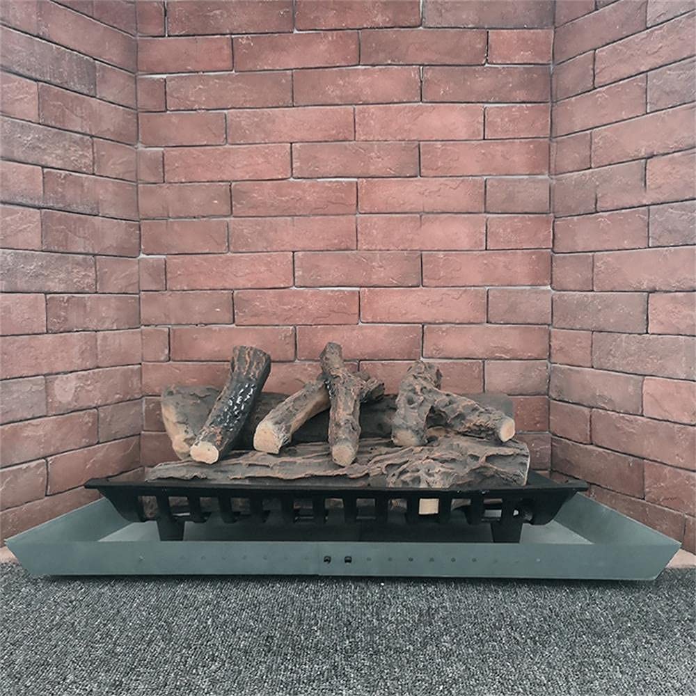 Rundetian Expandable Fireplace Tray, Galvanized Steel Adjustable Ember Holder Fireplace Pan for Collecting Ash, Silver Color(Fireplace Log Grate Not Included) FT2232