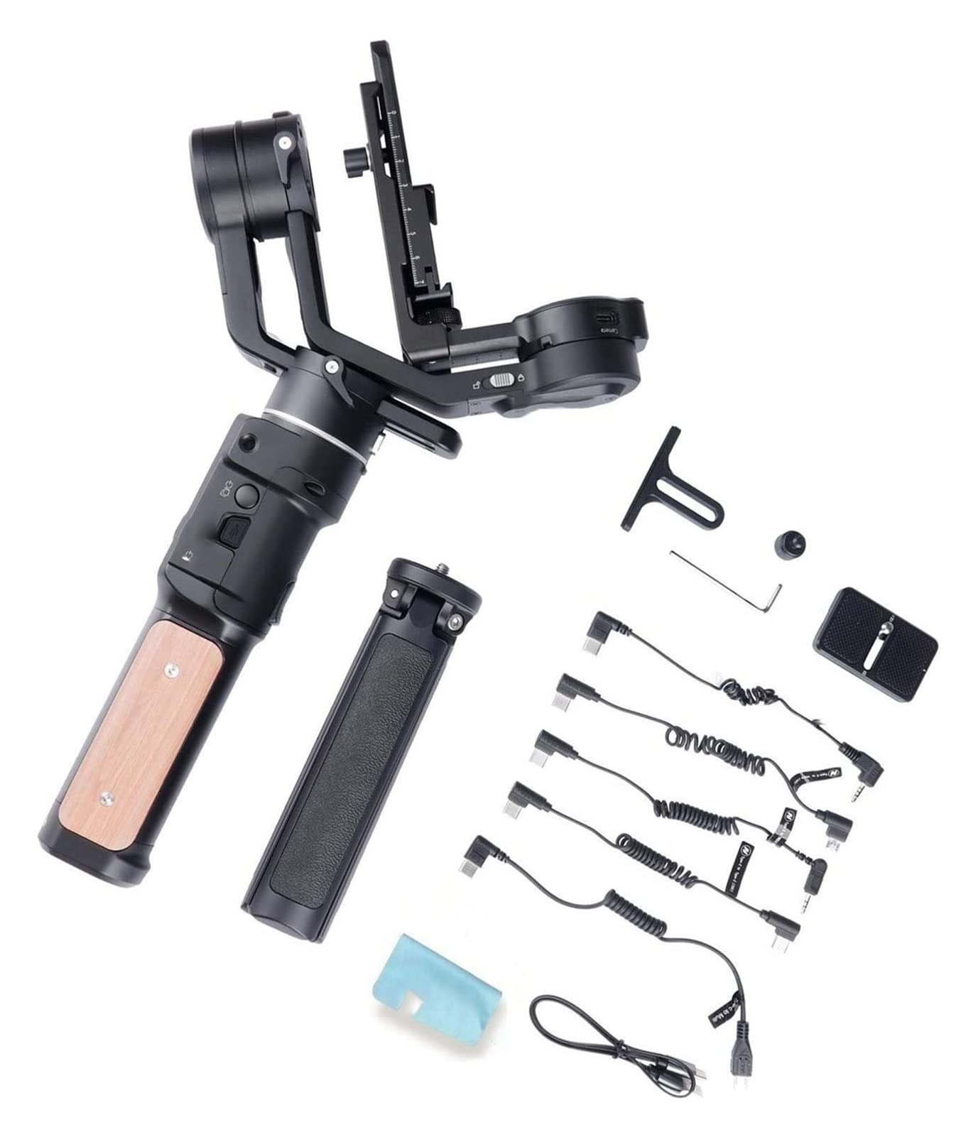 DONCK Action Camera Stabilizer Camera Stabilizer AK2000C Foldable Release Plate DSLR Stabilizer 3 Axis Camera Gimbal Stabilizer for Outdoor Video Recording