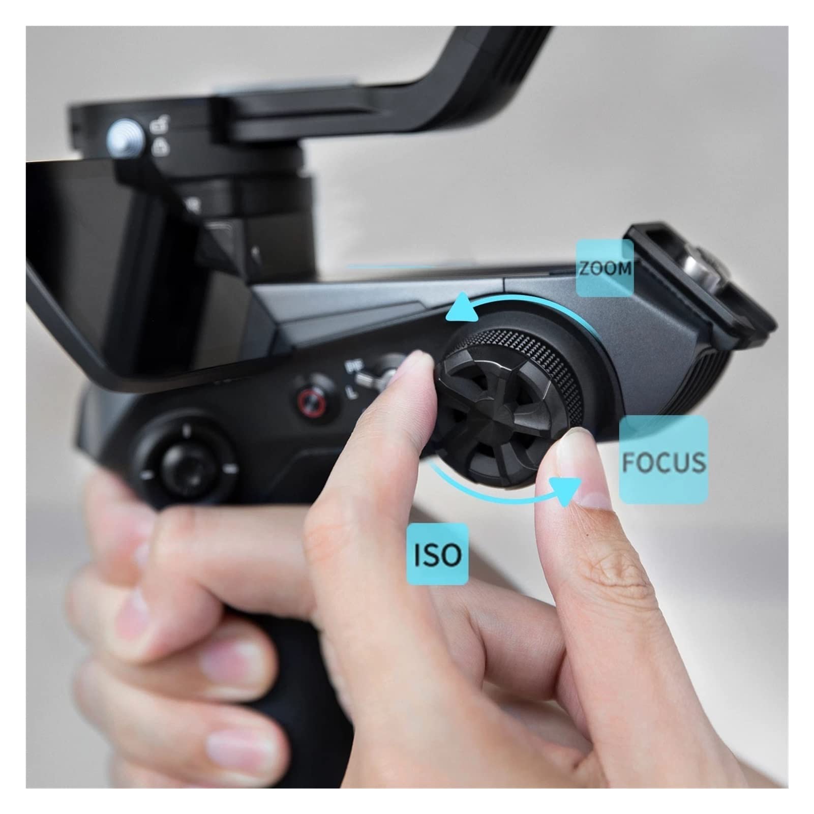 DONCK Action Camera Stabilizer Gimbal Stabilizer for Camera DSLR Cameras 3-Axis Handheld Stabilizer with Screen for Outdoor Video Recording