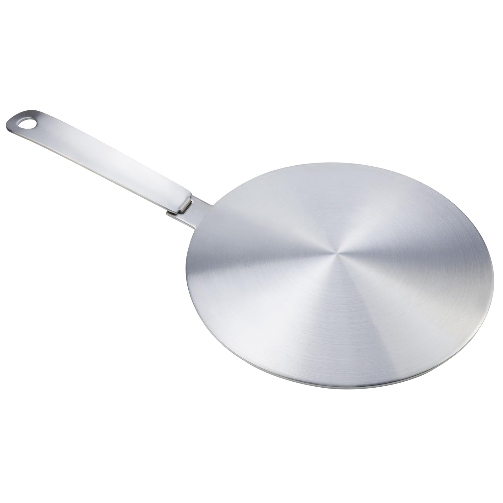 KUMGROT Stainless Steel Induction Cooktop Adapter Plate Heat Diffuser for Glass Cooktop Plate Foldable Handle Heat Diffuser Induction Converter Disk for Gas Stove Glass Cooktop Converter, 9.45in