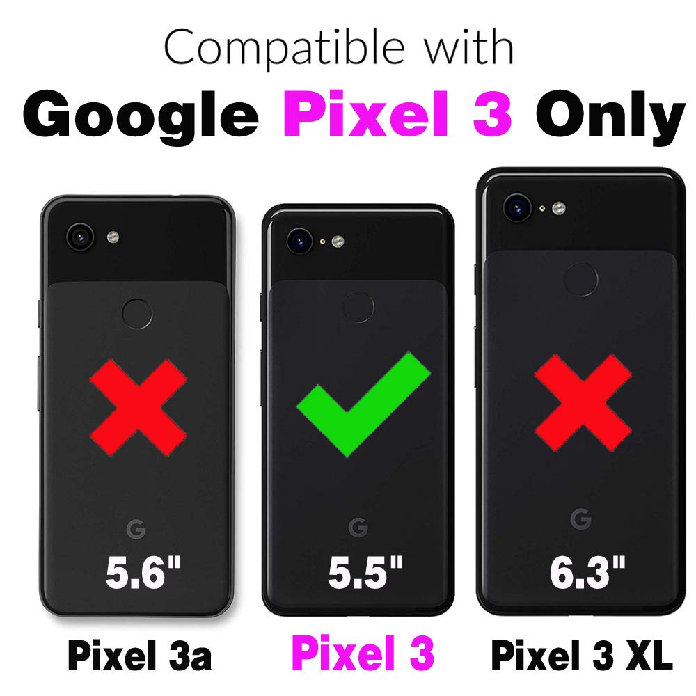 ELISORLI Compatible with Google Pixel 3 Case Rugged Thin Slim Cell Accessories Anti-Slip Fit Rubber TPU Mobile Phone Protection Silicone Soft Full Body Cover for Pixel3 III Pixle 3case Women Men Red