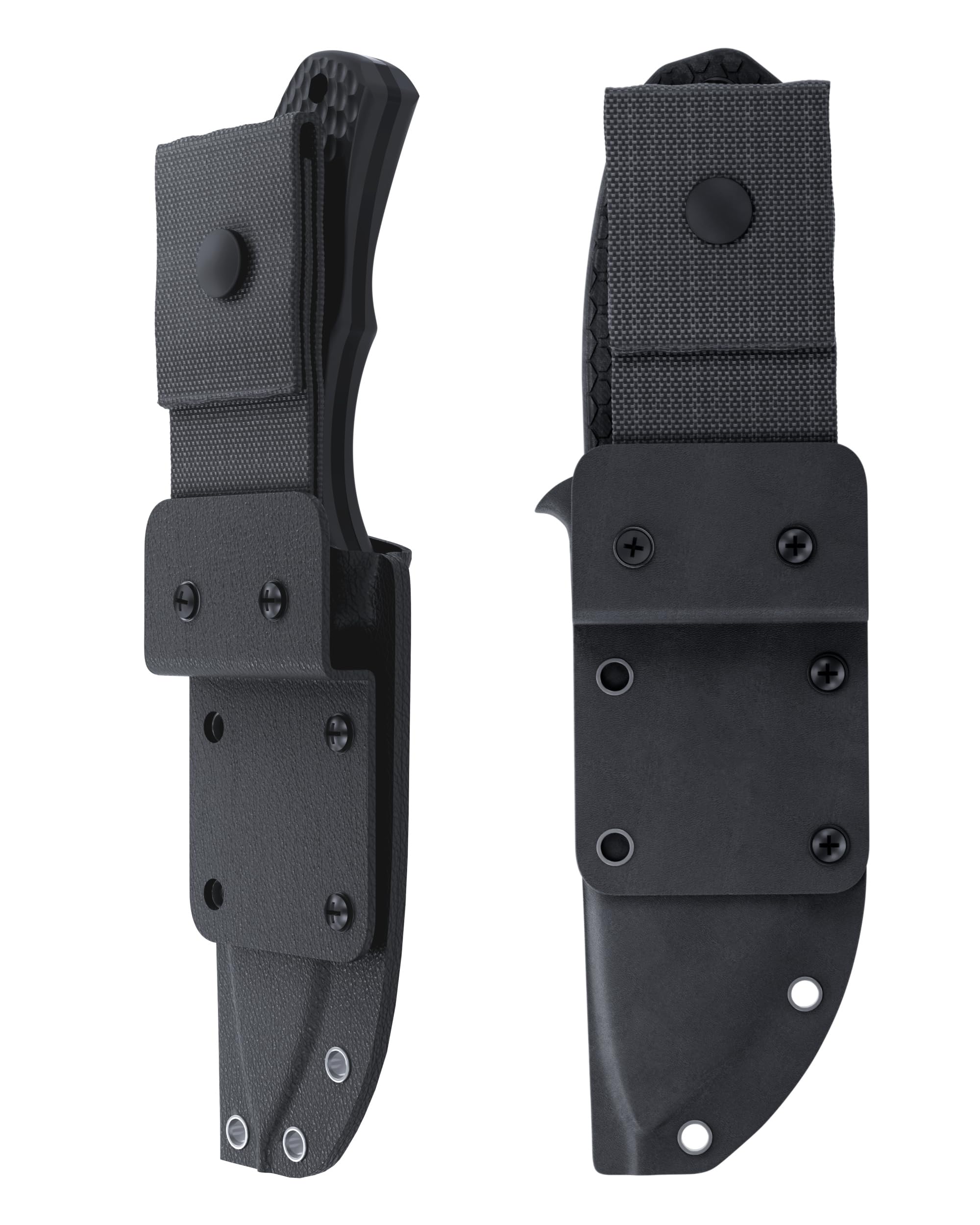 Off-Grid Knives - OG Lo-Pro Universal Kydex Knife Sheath Extension, Fits Taco and Pancake Style Sheaths with Button Lock and Velcro Nylon Belt Loop, Fits Sheaths with 1.5 Inch Spaced Rivets