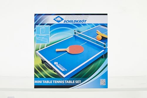 Donic-Schildkröt Mini Ping Pong Table, with 2 Bats and 1 Ball, Folding in a Briefcase, 838576