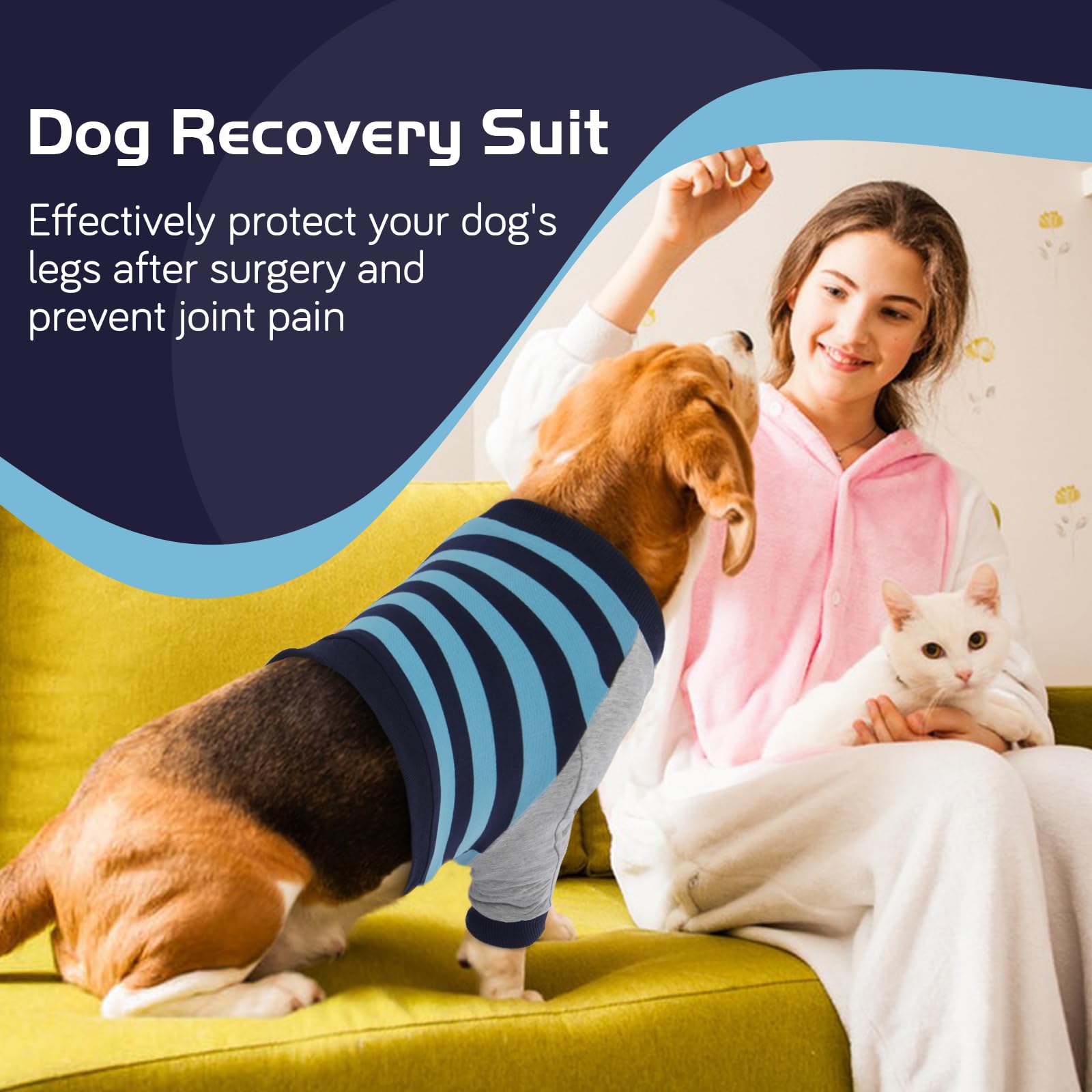 IDOMIK Dog Recovery Suit Female Male for Front Legs