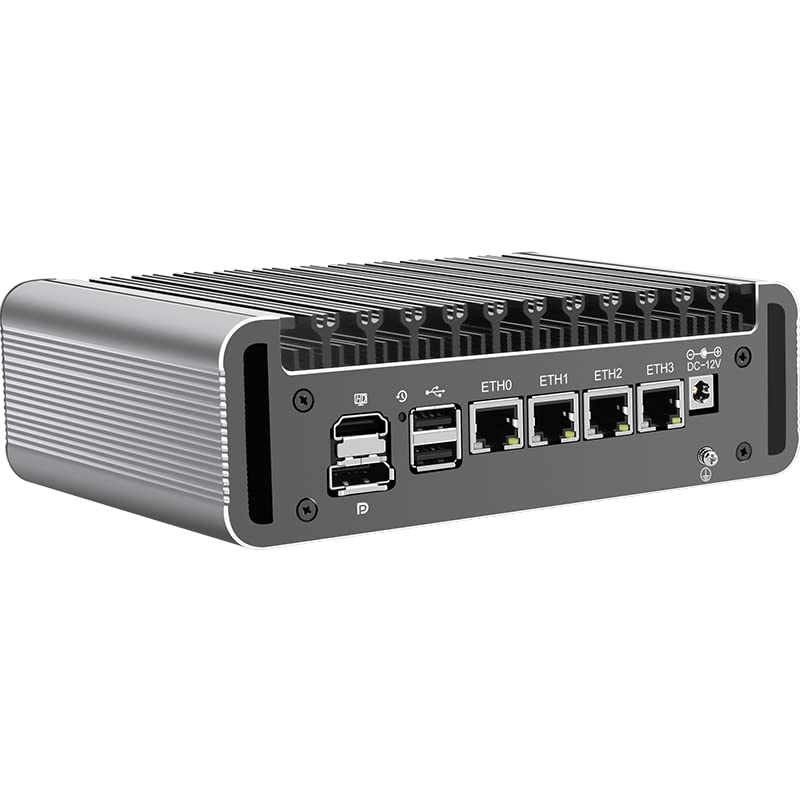 CWWK 12th Generation Intel 2.5G Soft Router PC Celeron J6413 4 Network Ports i226-V LAN Fanless Mini PC Firewall Computer (No RAM No SSD)