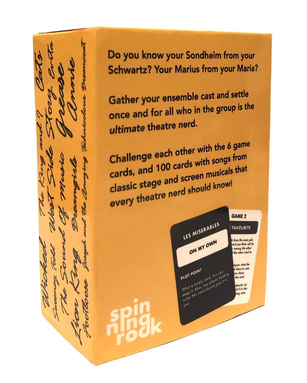 spinningrock, 100 Songs Every Theatre Nerd Should Know - Ultimate Musical Theatre Card Game - Modern Deck