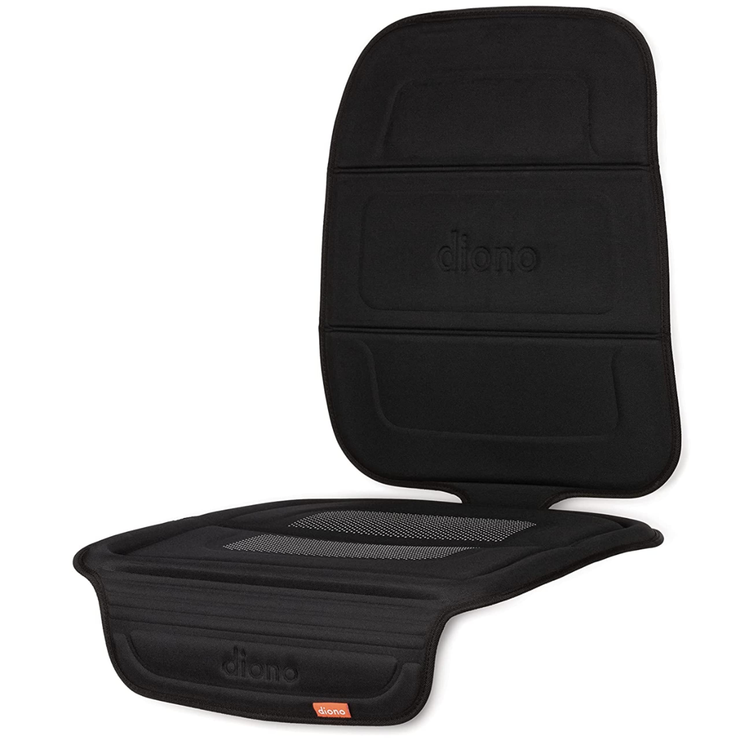 Diono Seat Guard Complete, Full Size Car Seat Protector for Under Child Car Seat, Crash Tested, Raised Edges, Thick Padding & Non Slip Backing for Durable Protection, Black
