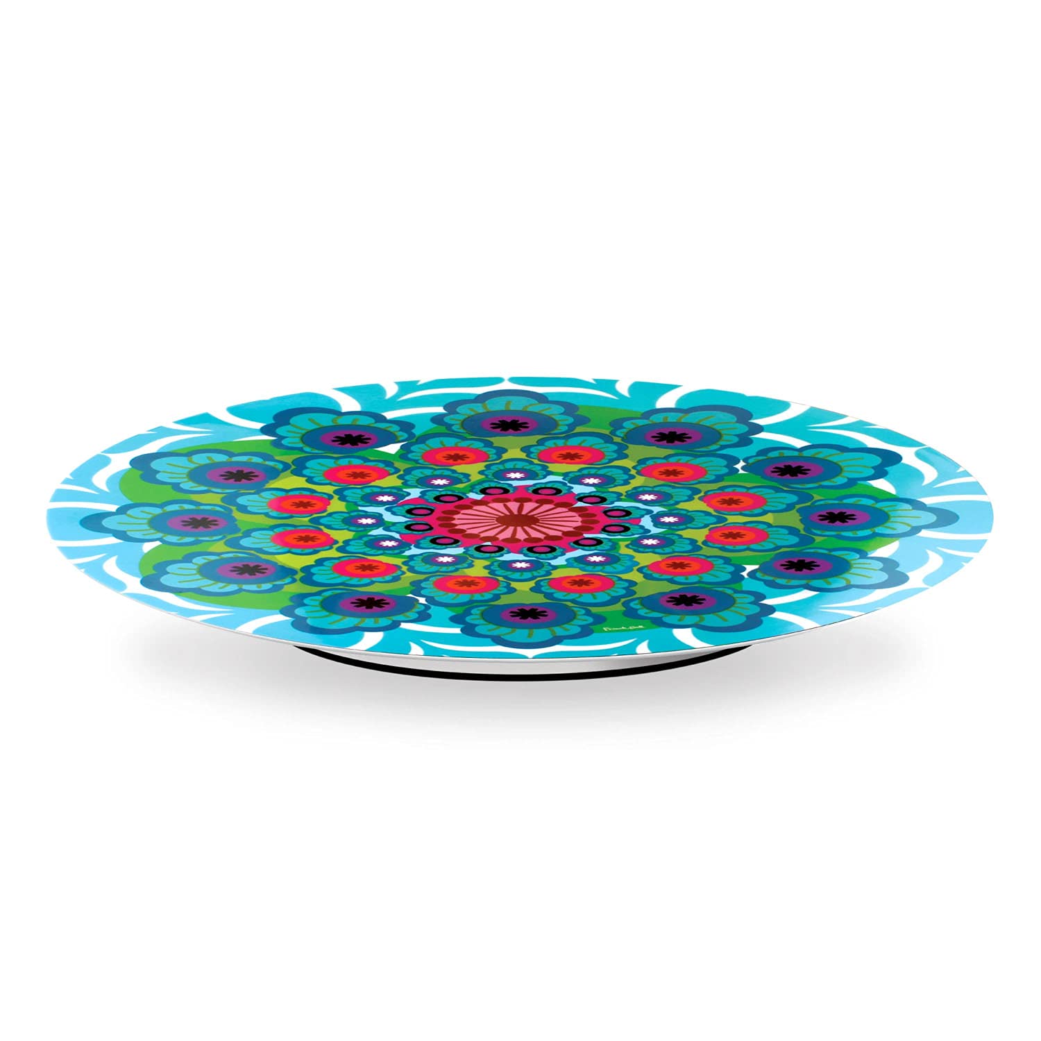 French Bull Lazy Susan Round Rotating Melamine Kitchen Pantry Cabinet Tableware Organizer-Platter, Turntable, Serving, 15-inch, Raj