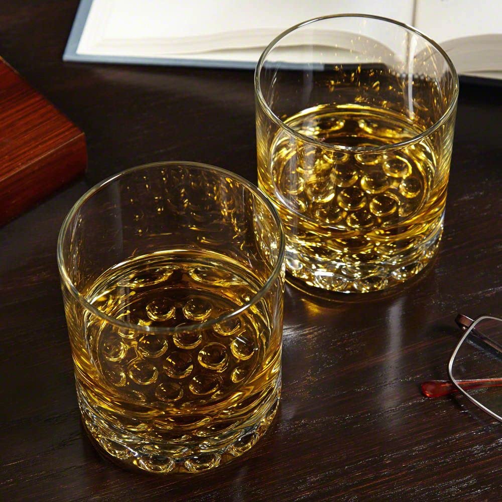 Custom Buckman Whiskey Glasses and El Matador Bull Whiskey Decanter Set (Personalized Gift)