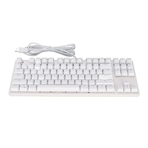 Gaming Keyboard, Blue Switch 9 Lighting Modes 87 Keys Wired Keyboard Plug and Play for Desktop for Laptop for Game