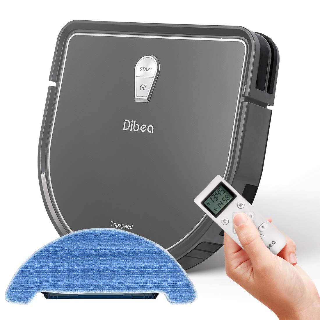 Dibea 2-in-1 Mopping Robot Vacuum, Automatic Self-Charging Robot Vacuum Cleaner for Pet Hair, Carpet and Hard Floor DT966