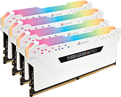 Corsair Vengeance RGB Pro DDR4 3600MHz C18 LED Desktop Memory - White 32GB (4x8GB) (Pack of 4)