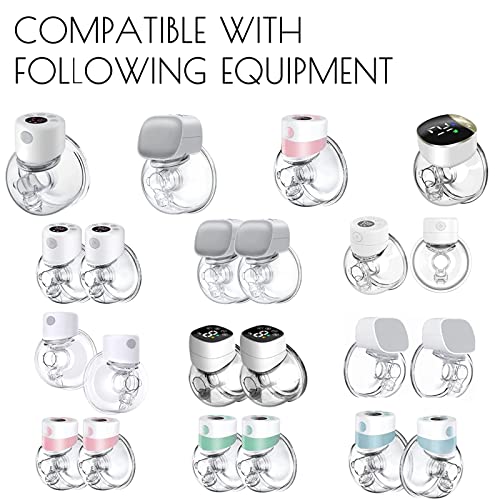 Mompmuir Duckbill Valves & Silicone Diaphragm Compatible with Momcozy / TSRETE / HAUTURE / PADRAM /LoveOfLive /OMFMF / S9 Pro/S10/S12 Parts Replace, Wearable Breast Pump Accessories (8 Piece Set)