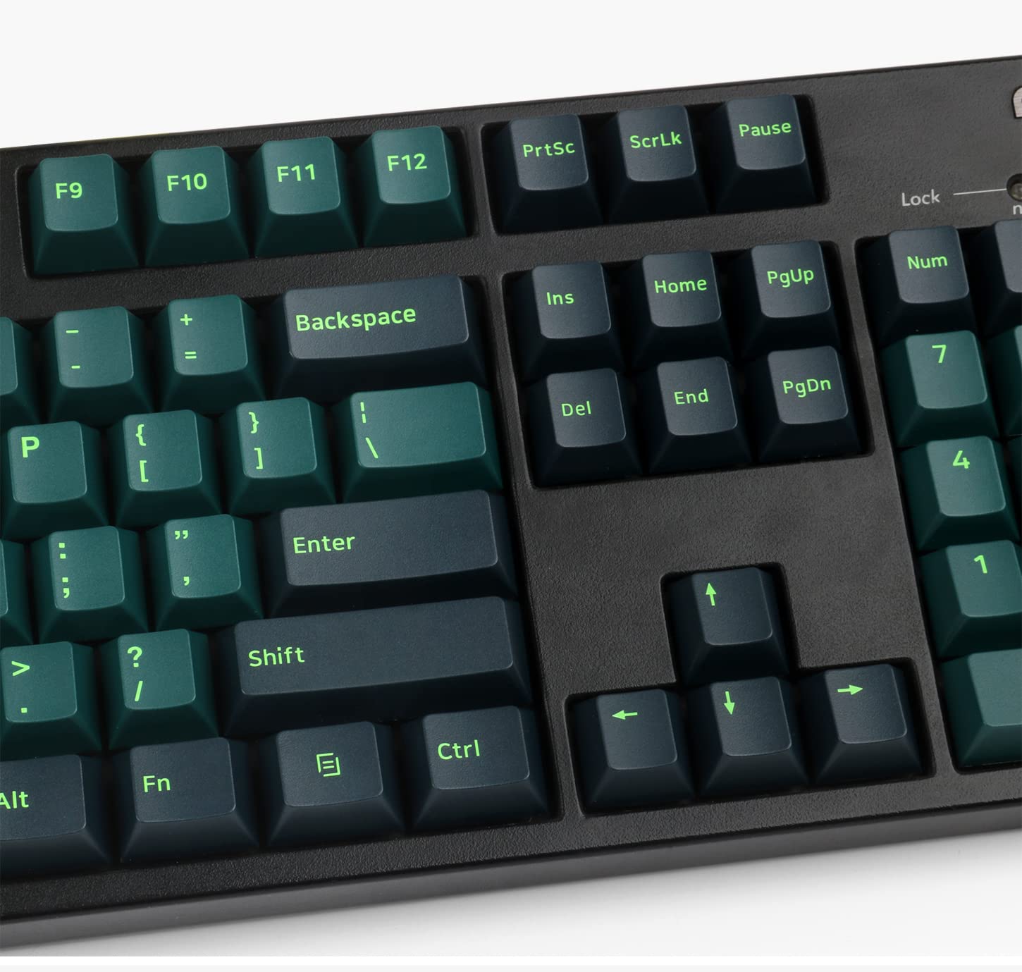 Gaming Keycaps Set Doubleshot PBT Keycap Set for Cherry 3000 for Mechanical Gaming Keyboard (Dark Green)