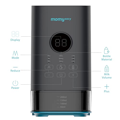 MOMYEASY Bottle Warmer, 3 Min Fast Baby Bottle Warmer with Accurate Display Timer, Baby Breastmilk Formula Milk Warmer, Temperature Control 48H Keep Warm and Auto Shutoff