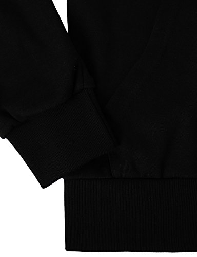 Ohoo Mens Slim Fit Lightweight Zip Up Hoodie with Pockets Long Sleeve Full-Zip Hooded Sweatshirt/DCF002-BLACK-M