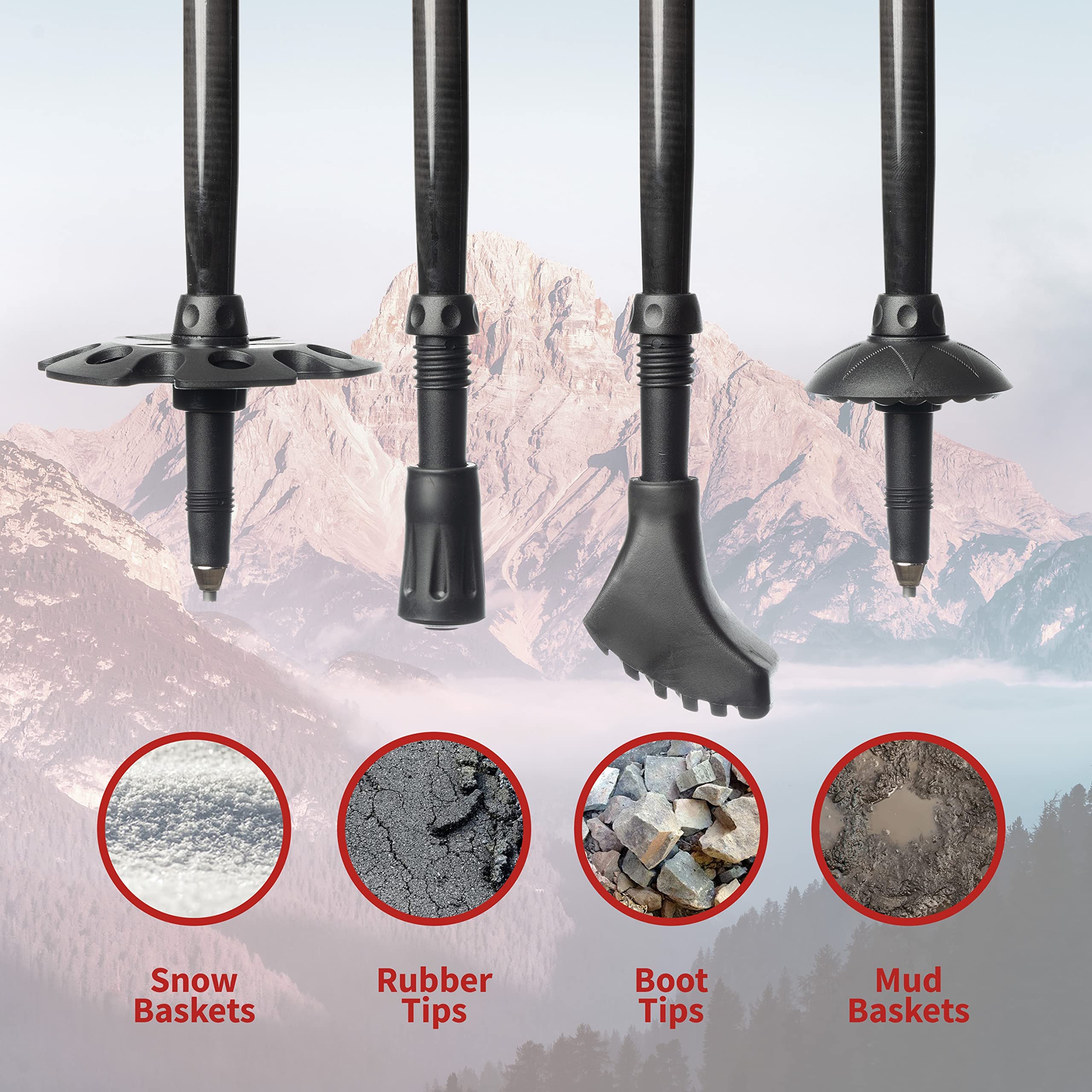 Drakon Outdoors - Drakon Sticks 2.0 - Heavy Duty Carbon Fiber Trekking Poles - Ultralight Collapsible Poles with Cork Handles, Flip locks, Carbide Tips
