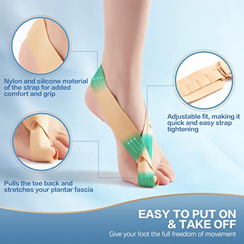 Plantar Fasciitis Night Splint, Adjustable Strap Night Splint for Plantar Fasciitis Relief Women Men Achilles Tendonitis