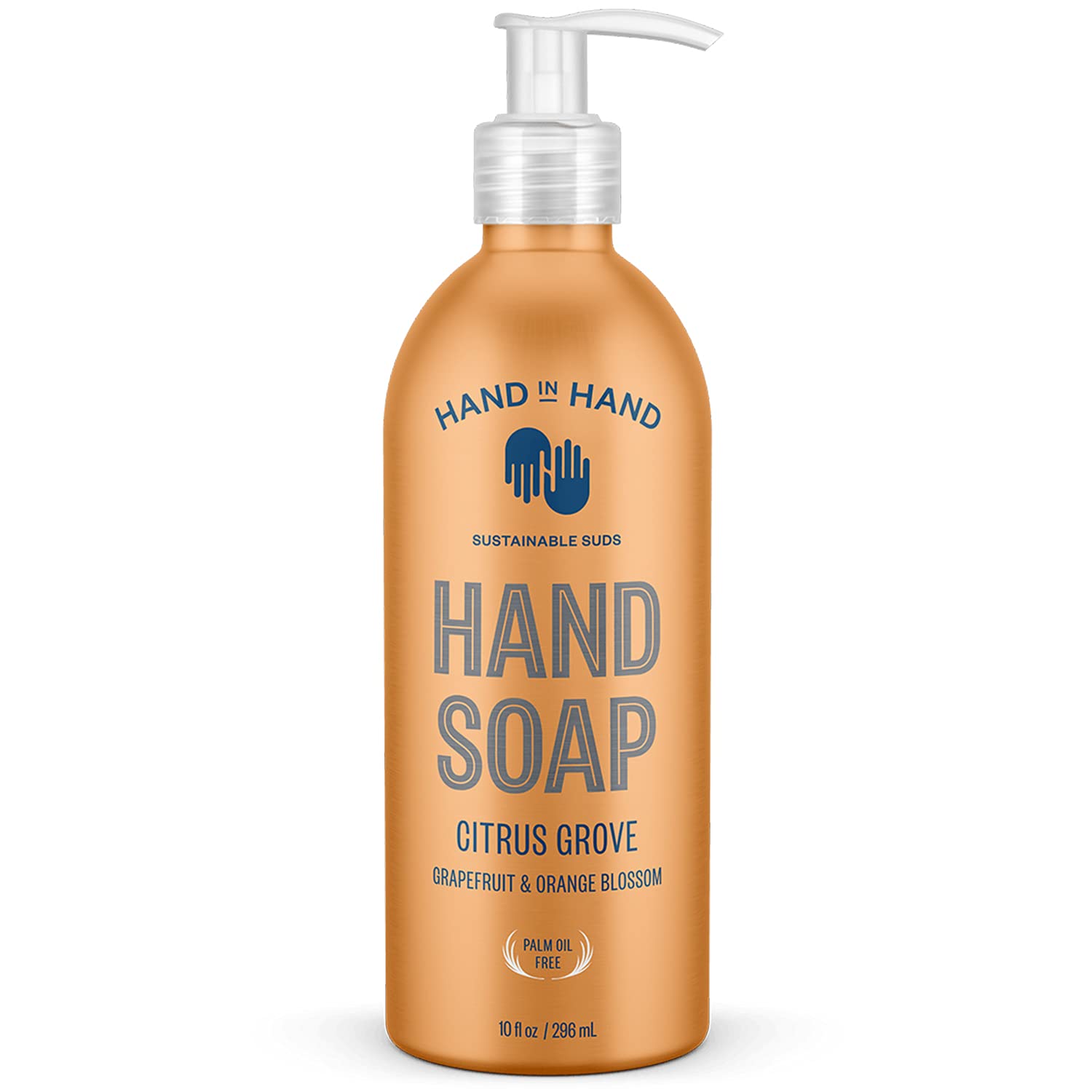 Hand in Hand Nourishing Liquid Hand Soap, 10 Fl Oz, Cactus Blossom, Sea Salt, Lavender, and Pink Peony Scents, 4 Pack