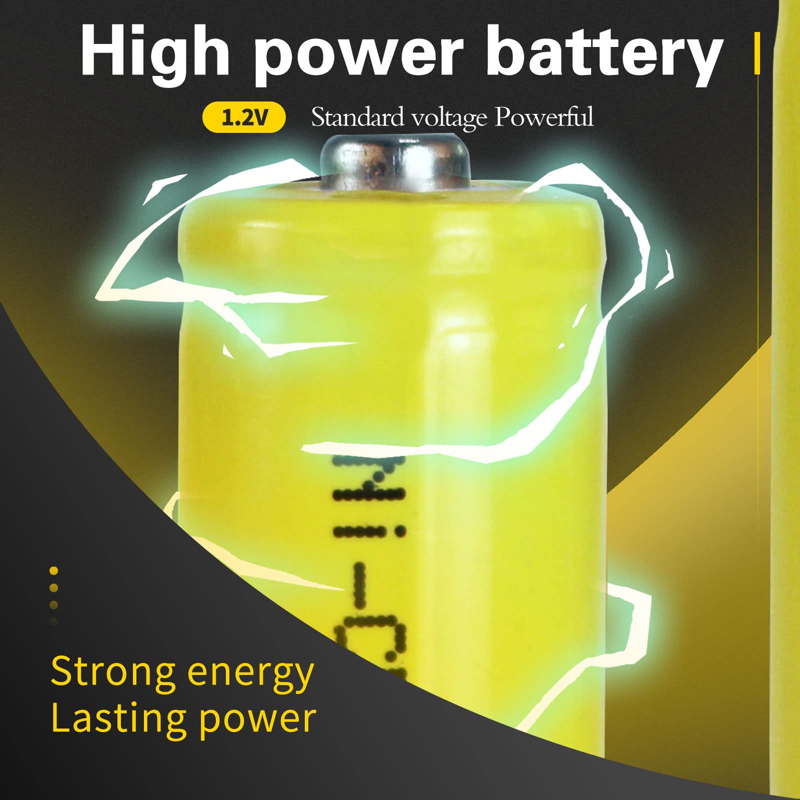 GENYESTAR Rechargeable AA Batteries NICD 1.2V Double A 1300mAh High Capacity 8 Pack Pre-Charged Solar Battery for Solar Light Replacement Remotes Flashlight Electronic Toys Household Devices