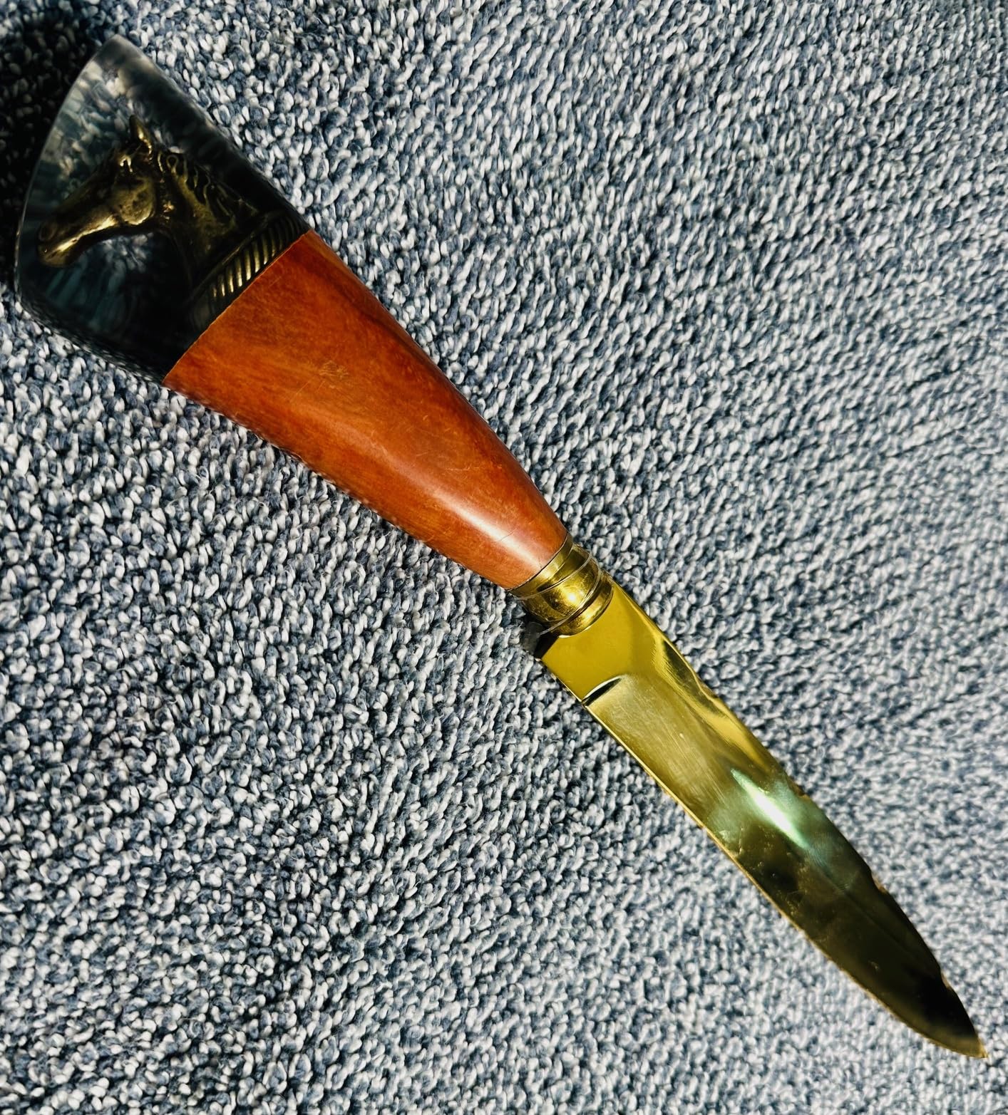 Golden Knife - Horse Style - Made in Brazil